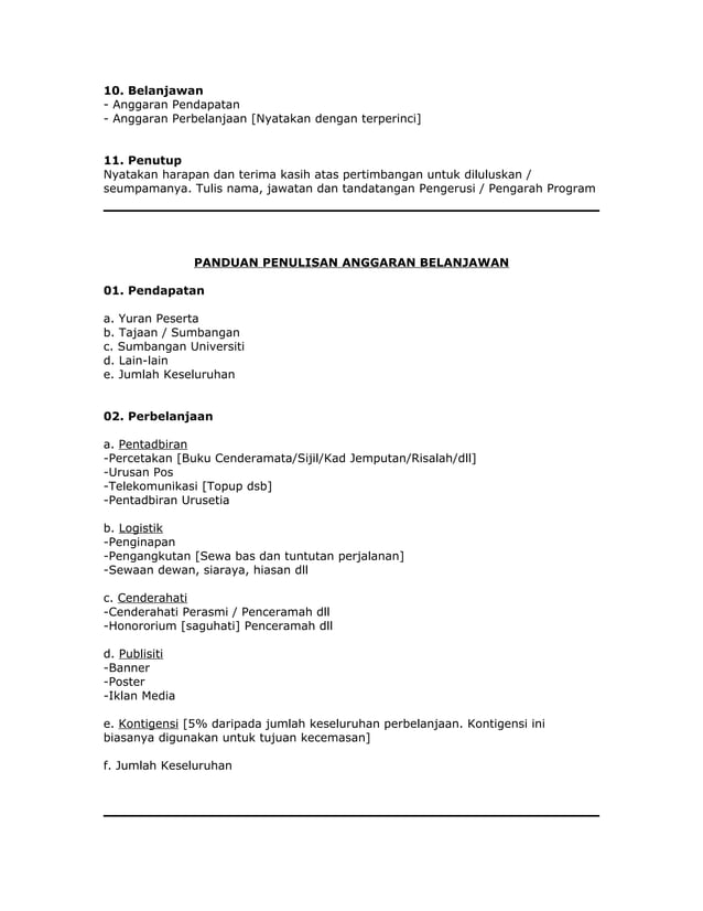 Panduan ringkas menulis kertas kerja | DOC