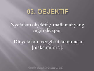 Panduan ringkas menulis kertas kerja | PPTX