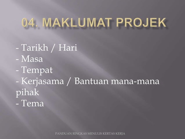 Panduan ringkas menulis kertas kerja | PPTX