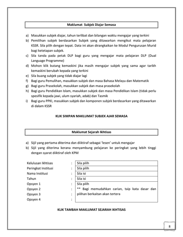 Panduan Ringkas Modul Pengurusan Guru Edisi 1 | PDF