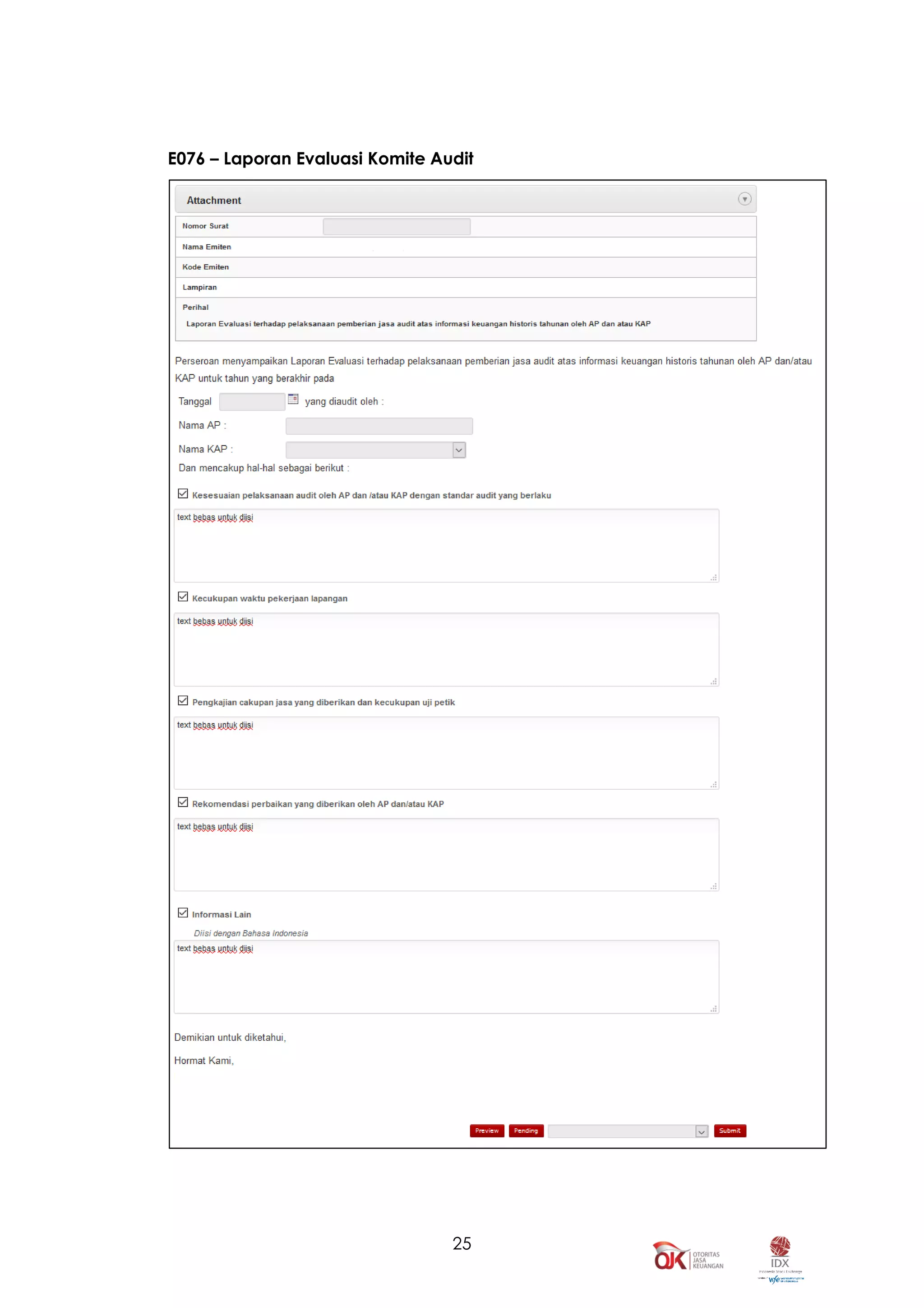Sarana Pelaporan Elektronik Terintegrasi - SPE IDXnet | PDF