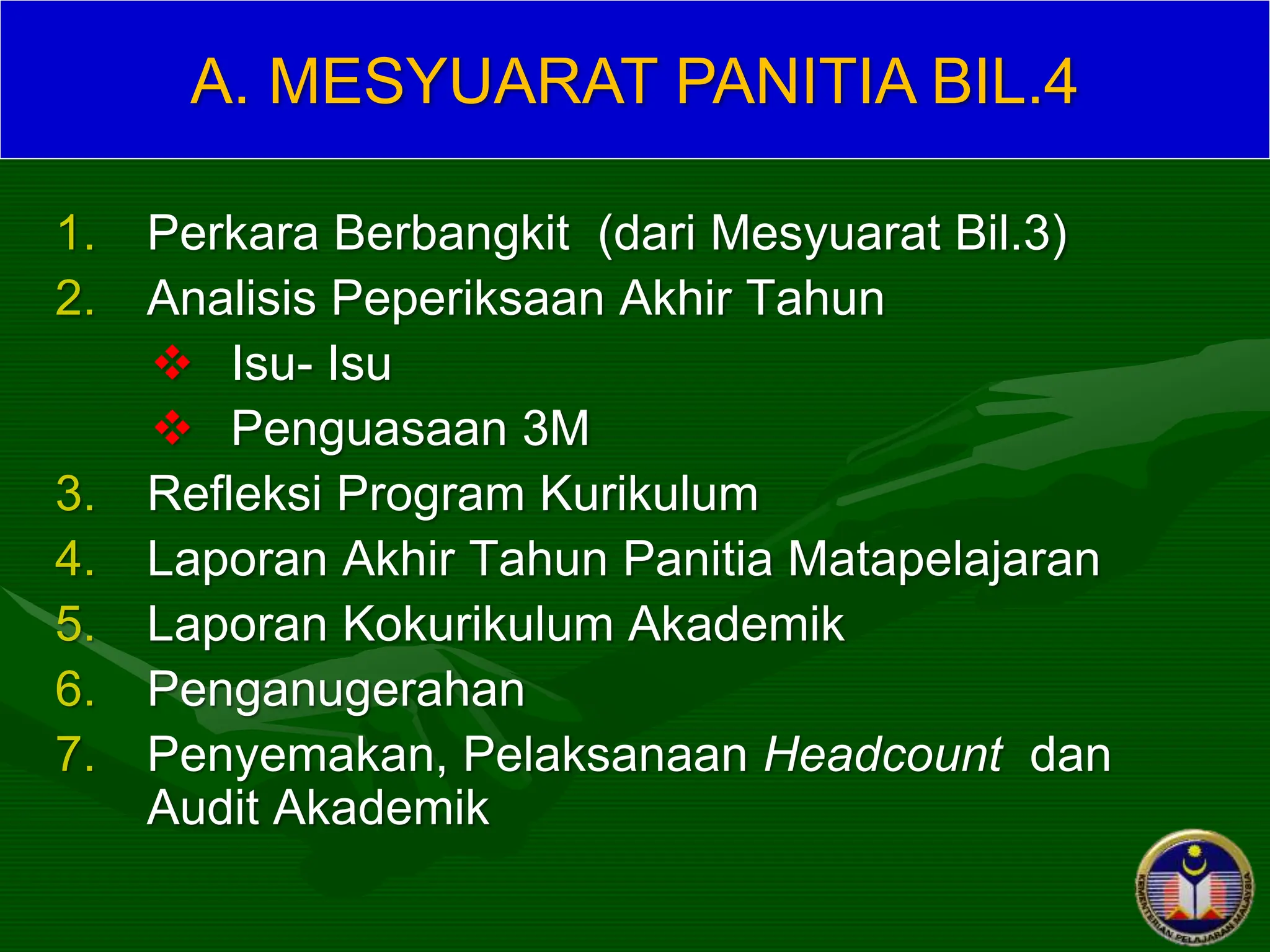 PANDUAN RINGKAS PENGURUSAN PANITIA BAGI RUJUKAN UNIT KURIKULUM ...