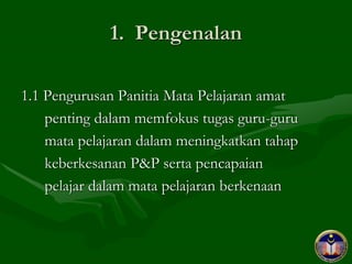 PANDUAN RINGKAS PENGURUSAN PANITIA BAGI RUJUKAN UNIT KURIKULUM ...