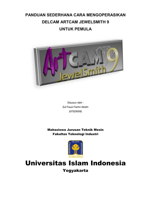 Panduan sederhana cara mengoperasikan delcam artcam jewelsmith 9 | PDF
