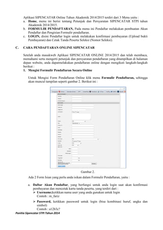 Panduan sipencatar online_tahun_2014_peserta | PDF