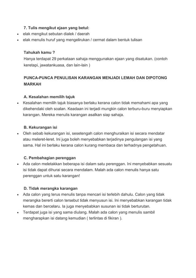 Panduan skima pemarkahan bahasa melayu kertas terkini | DOCX