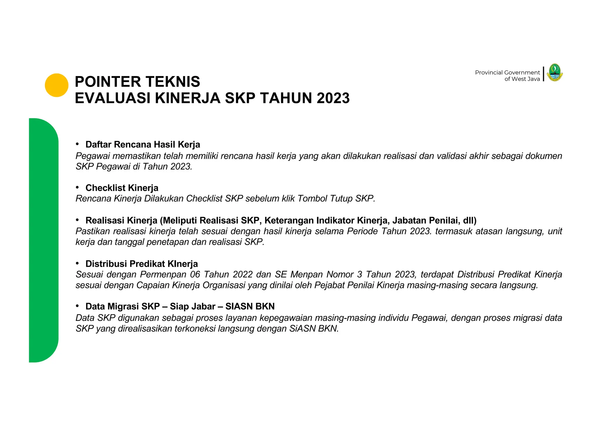 Panduan SKP 2023 dinas pendidikan provinsi Jawa Barat | PDF