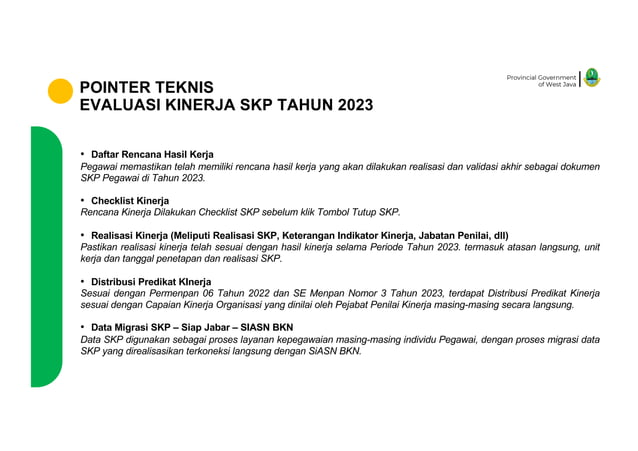 Panduan SKP 2023 dinas pendidikan provinsi Jawa Barat | PDF