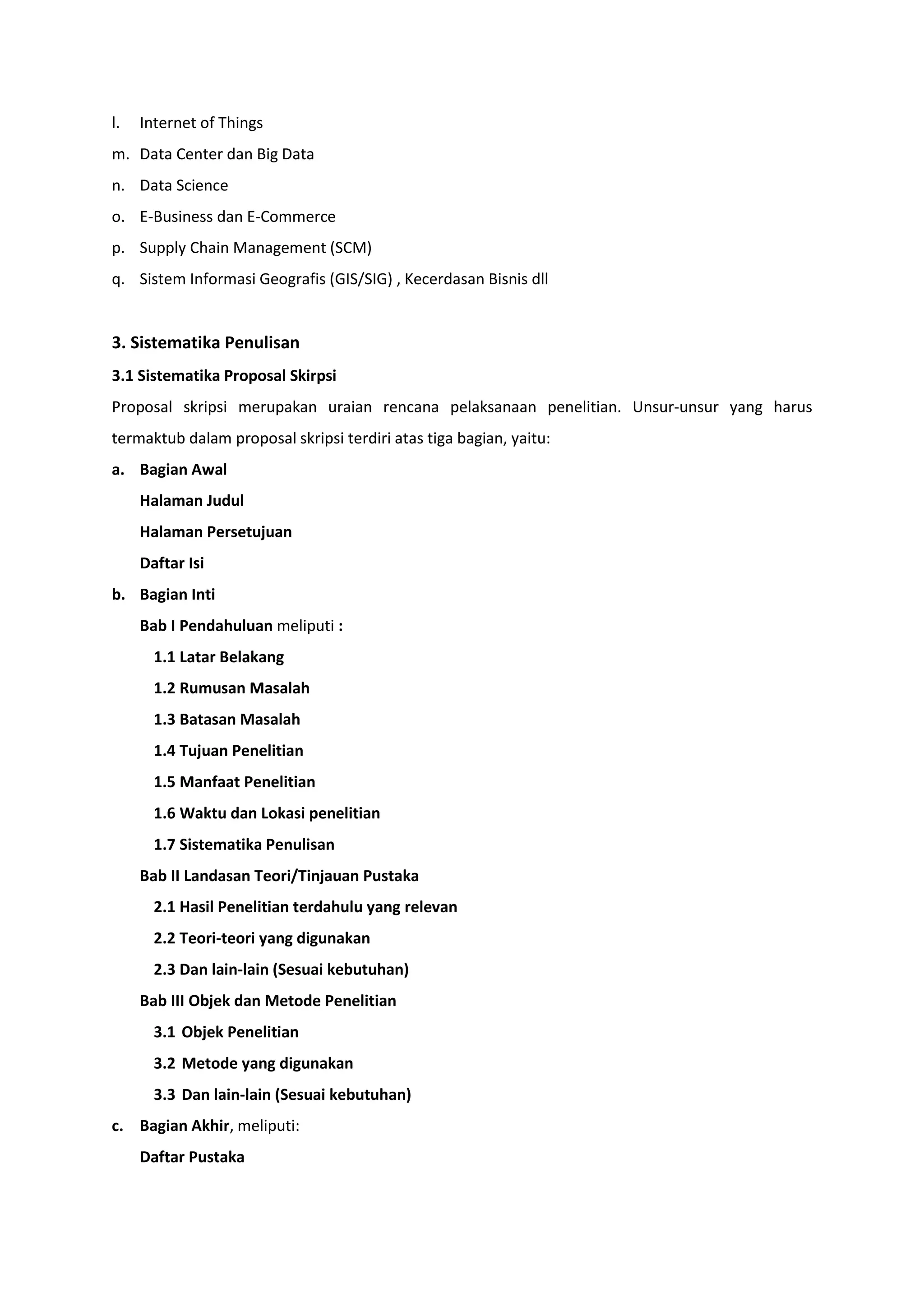 Panduan Penulisan Bahan Pembuatan Skripsi Tahun 2025 | PDF