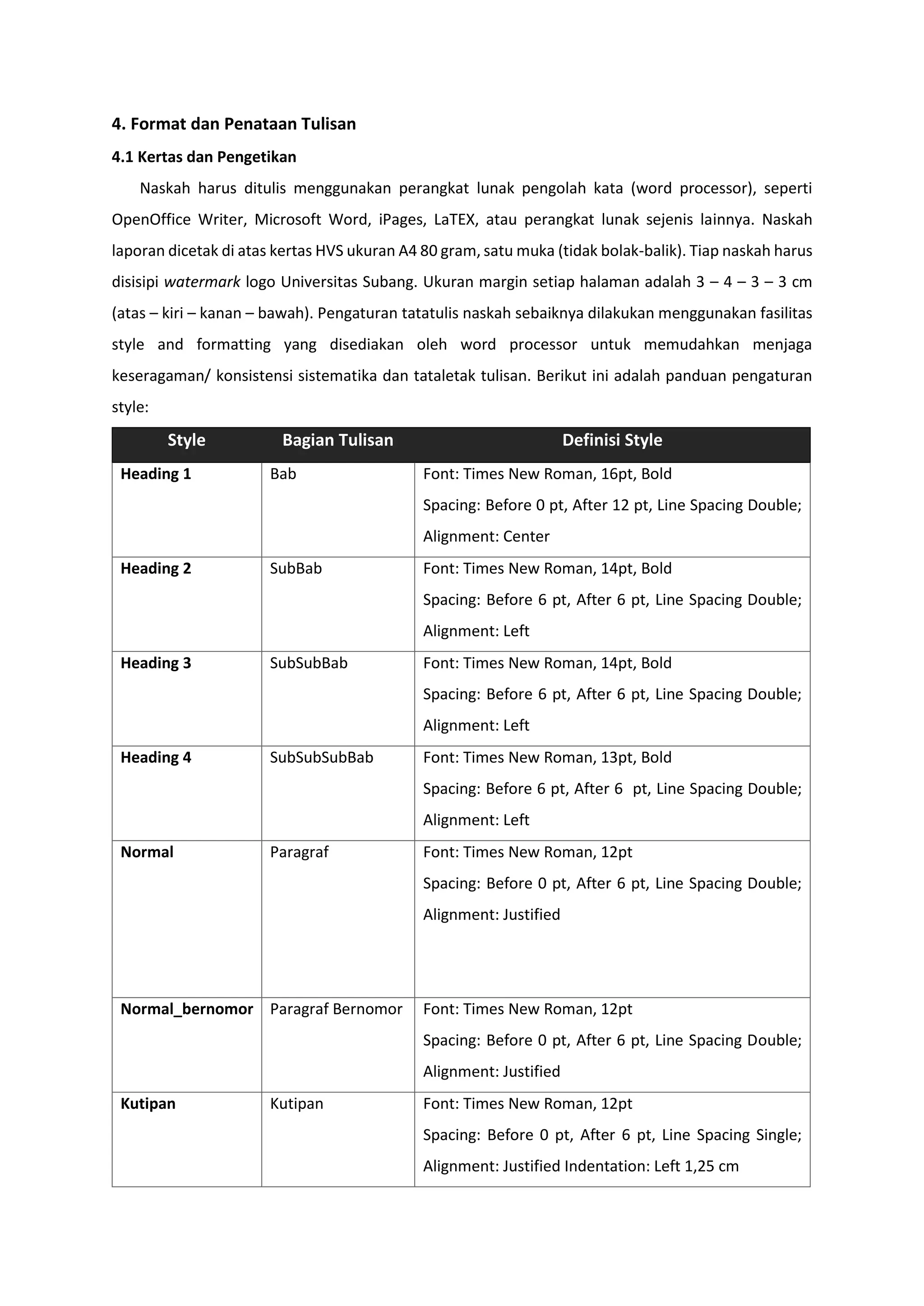 Panduan Penulisan Bahan Pembuatan Skripsi Tahun 2025 | PDF