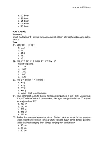 Panduan soal skolastik | PDF