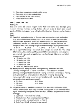 Panduan soal skolastik | PDF