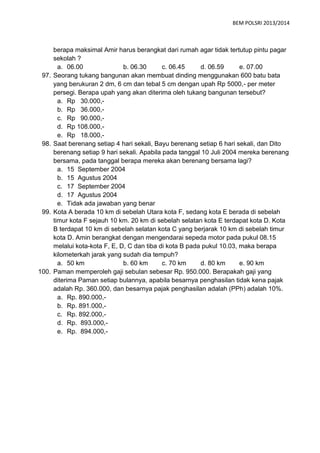 Panduan soal skolastik | PDF