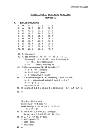 Panduan soal skolastik | PDF