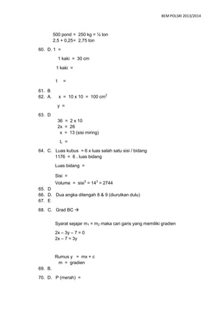 Panduan soal skolastik | PDF