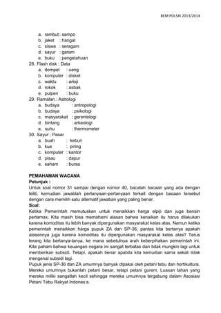 Panduan soal skolastik | PDF