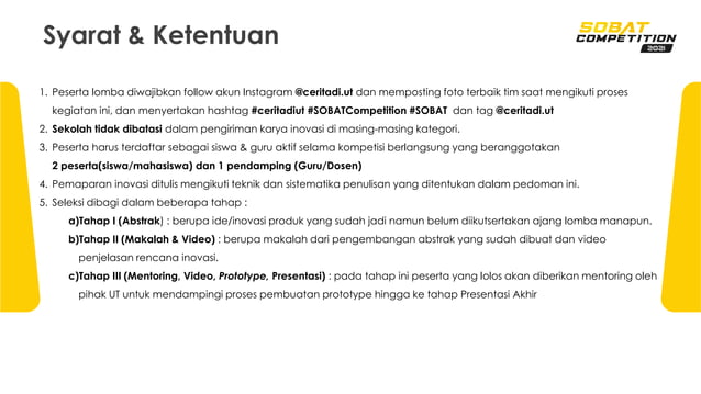 Panduan sobat competition 2021 | PDF