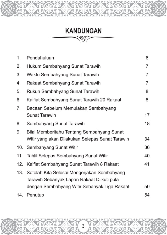 Panduan solat tarawih jakim | PDF
