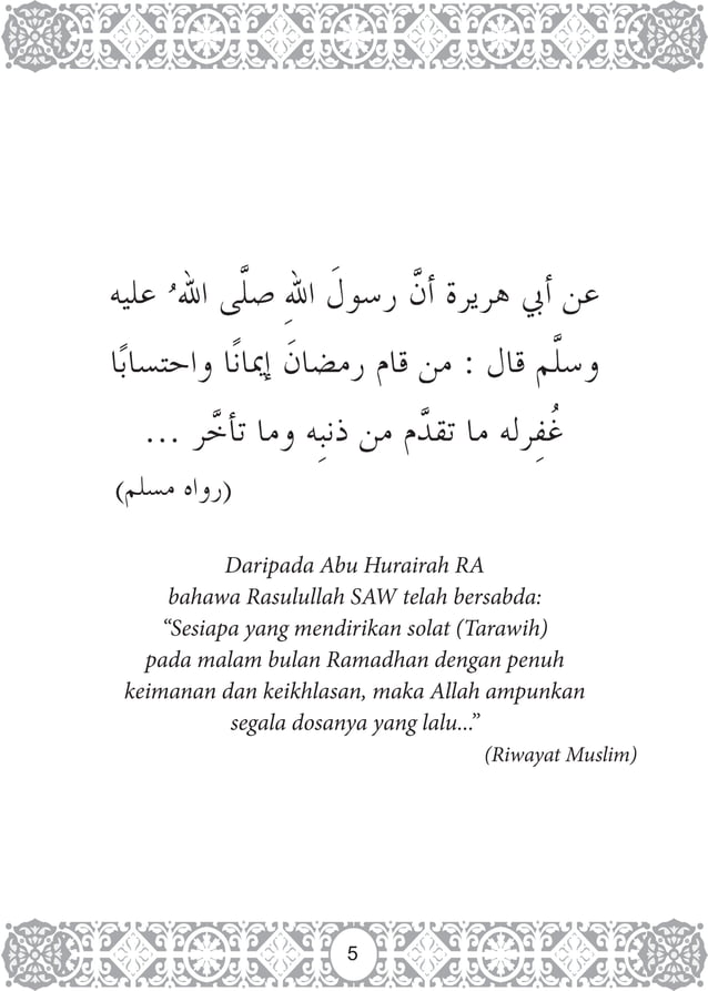 Panduan solat tarawih jakim | PDF