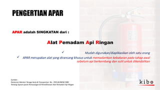 PANDUAN STANDAR PENGGUNAAN, PEMASANGAN & PEMELIHARAAN APAR.pptx