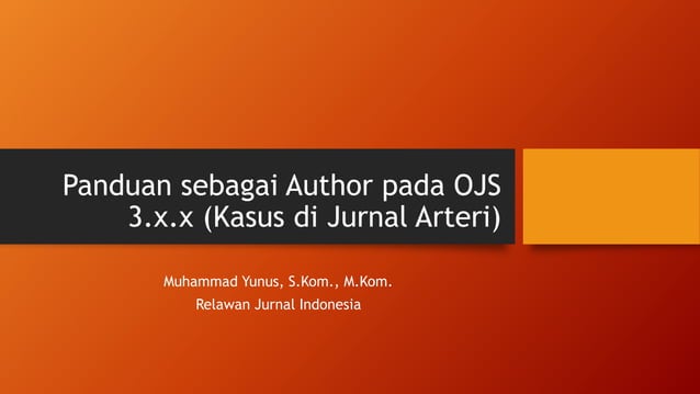 Panduan submit author ojs 3 | PDF