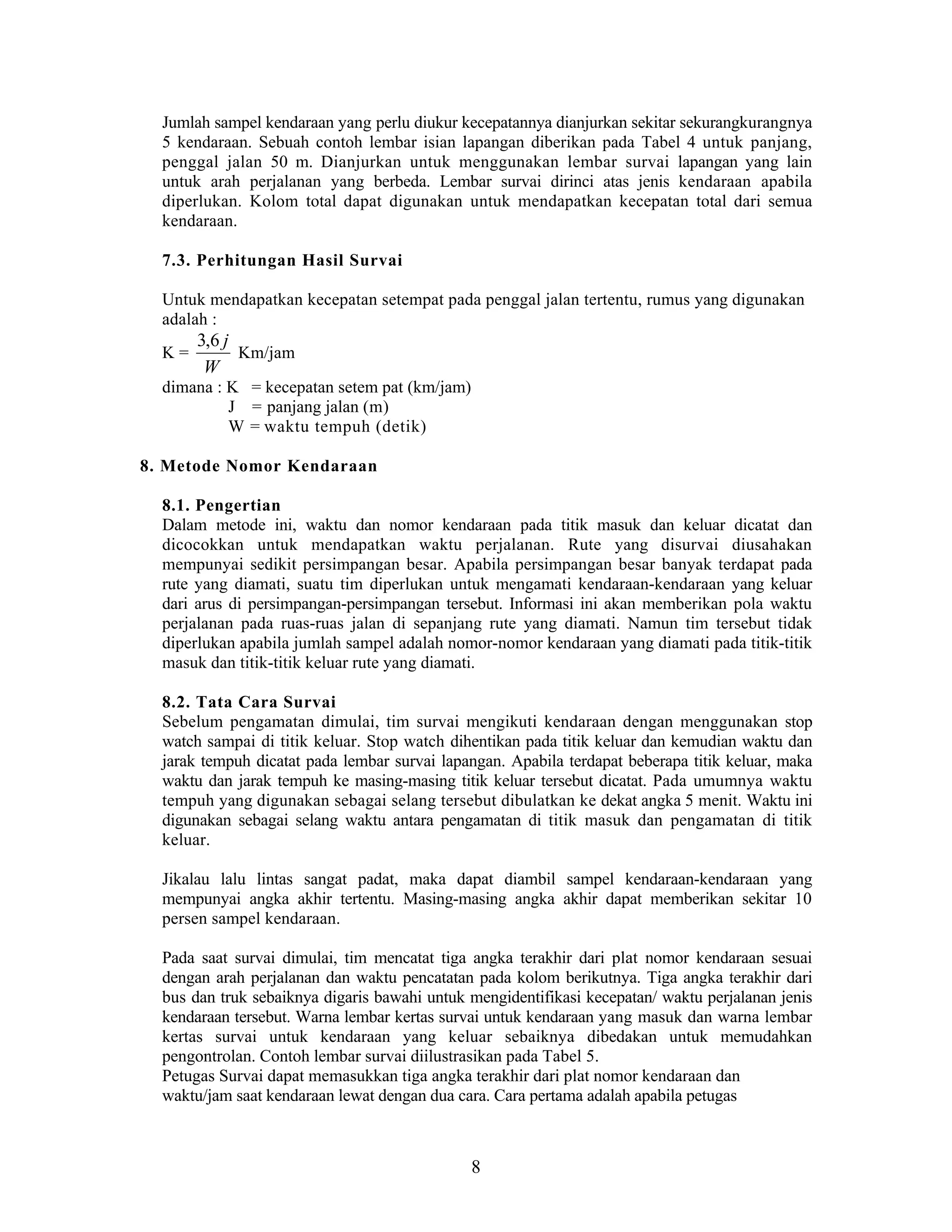Panduan survai dan_perhitungan_waktu_perjalanan_lalu_lintas | PDF