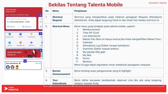 Panduan Talenta Mobile Menggunakan Handphone | PDF