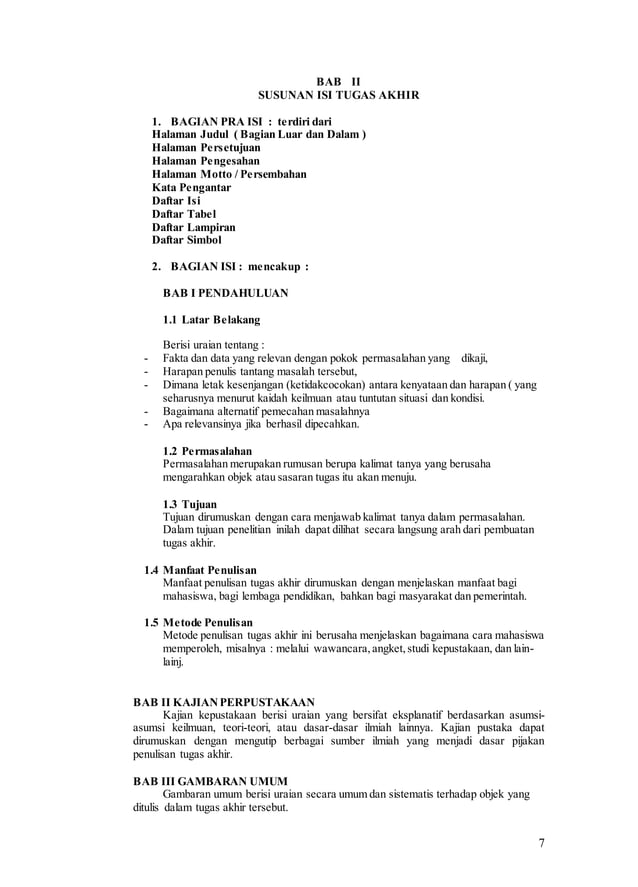 PANDUAN TUGAS AKHIR PRODISTIK | DOCX