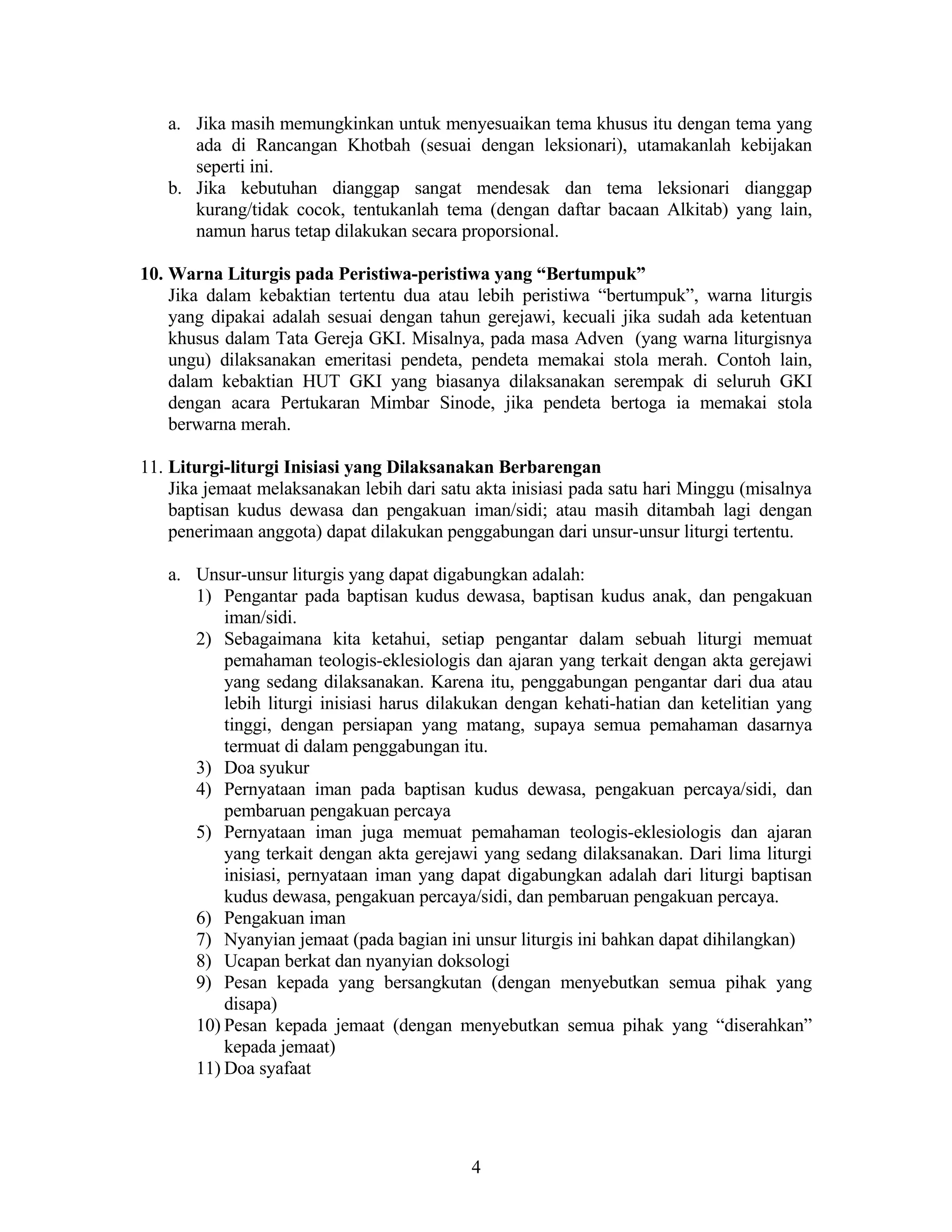 Panduan Teknis Liturgi Gki | DOC