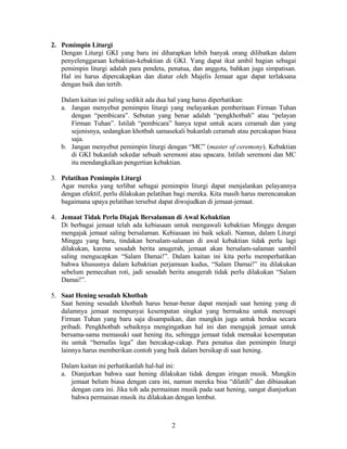 Panduan Teknis Liturgi Gki | DOC