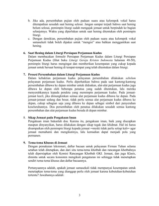 Panduan Teknis Liturgi Gki | DOC