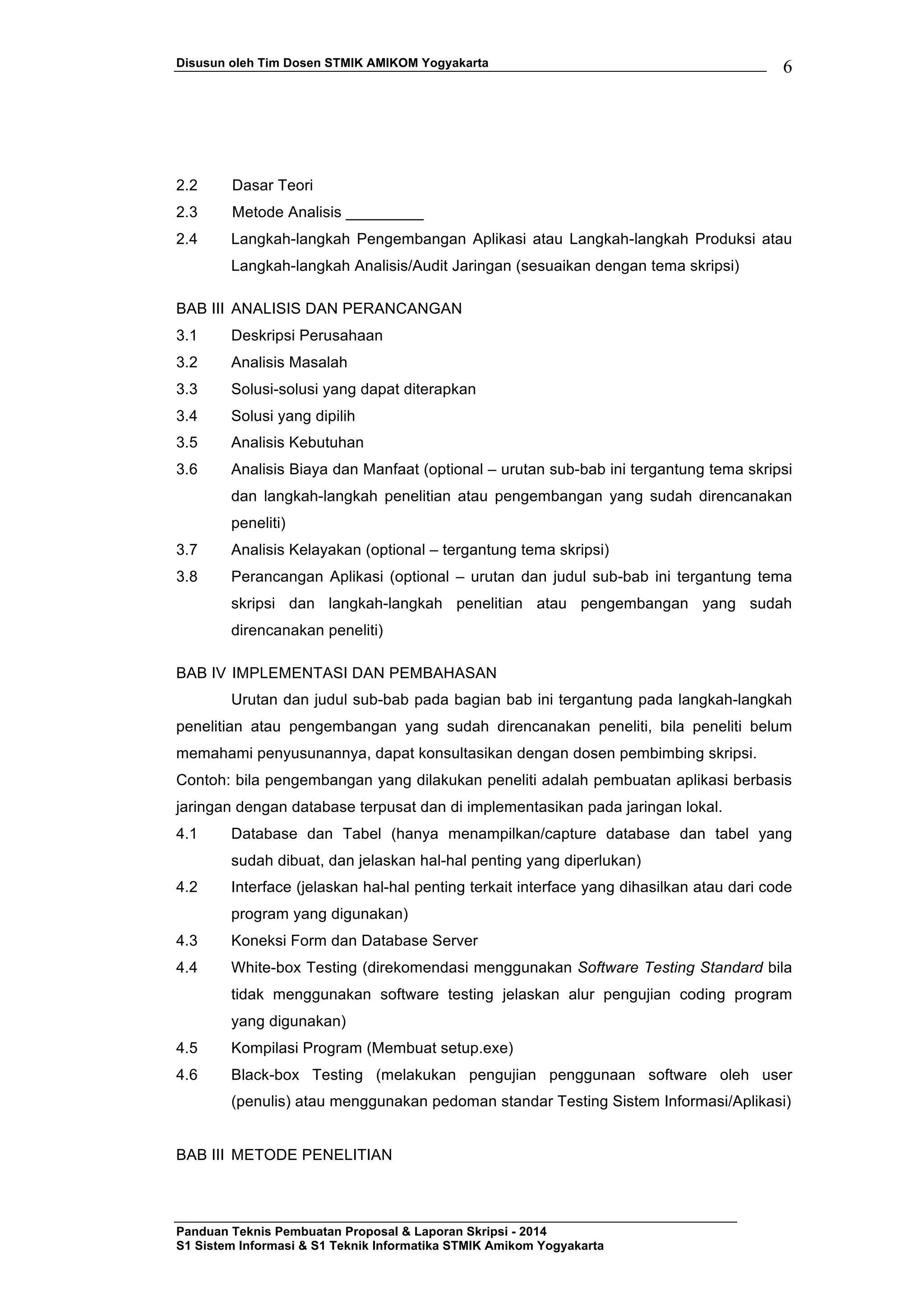 Panduan teknis pembuatan proposal & laporan skripsi | PDF