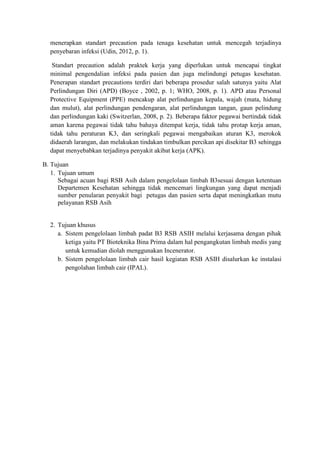 Panduan tentang b3 dan apd | DOCX