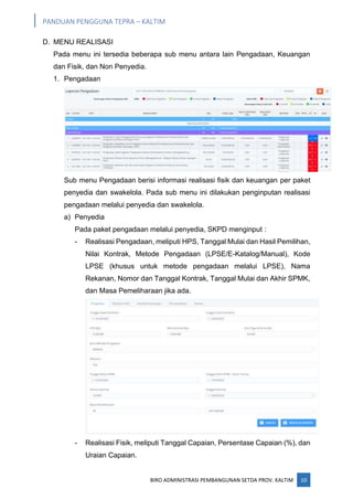 PANDUAN TEPRA 1 provinsi kalimantan timur | PDF