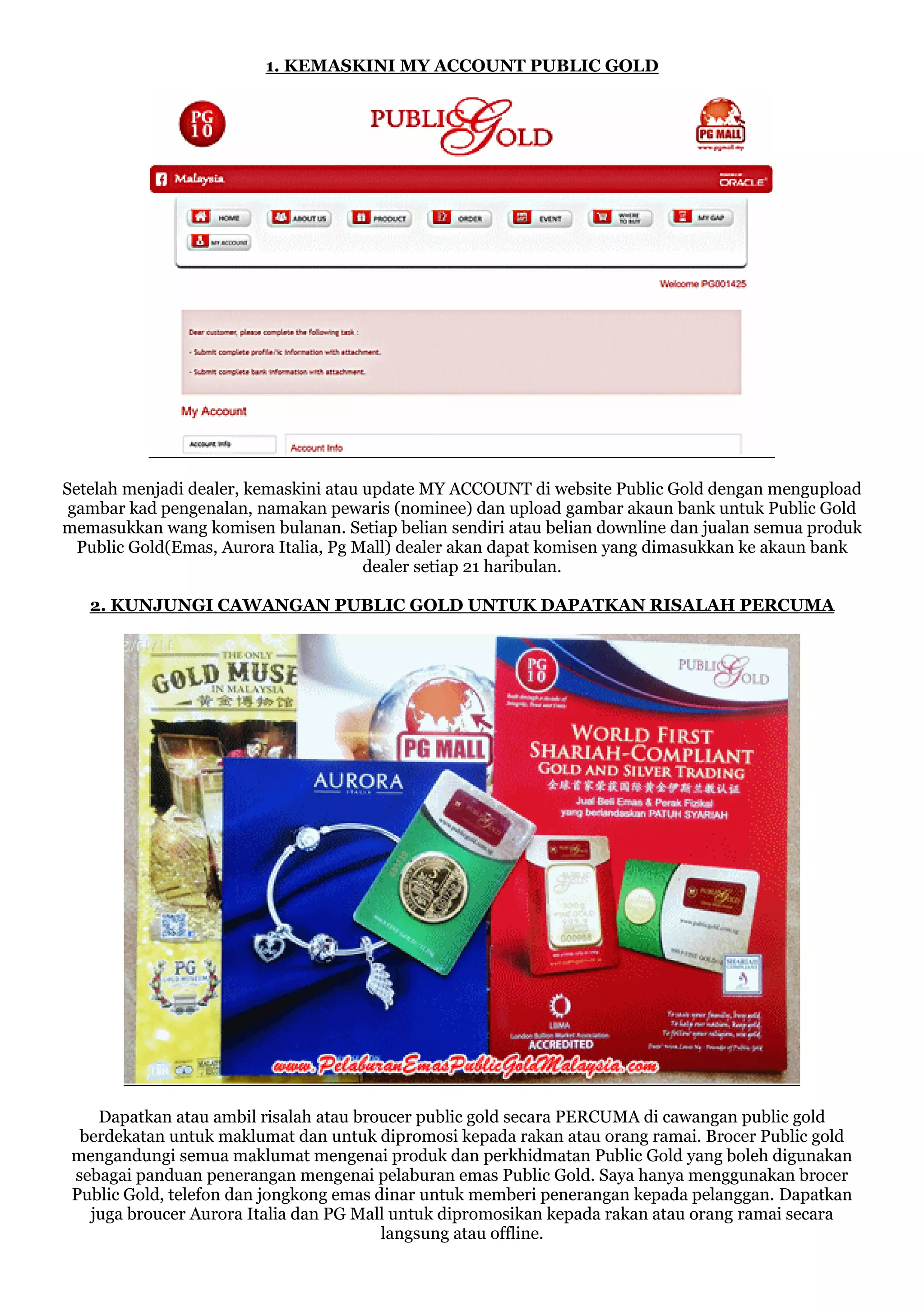 Panduan untuk dealer public gold menjadi peniaga berjaya | PDF