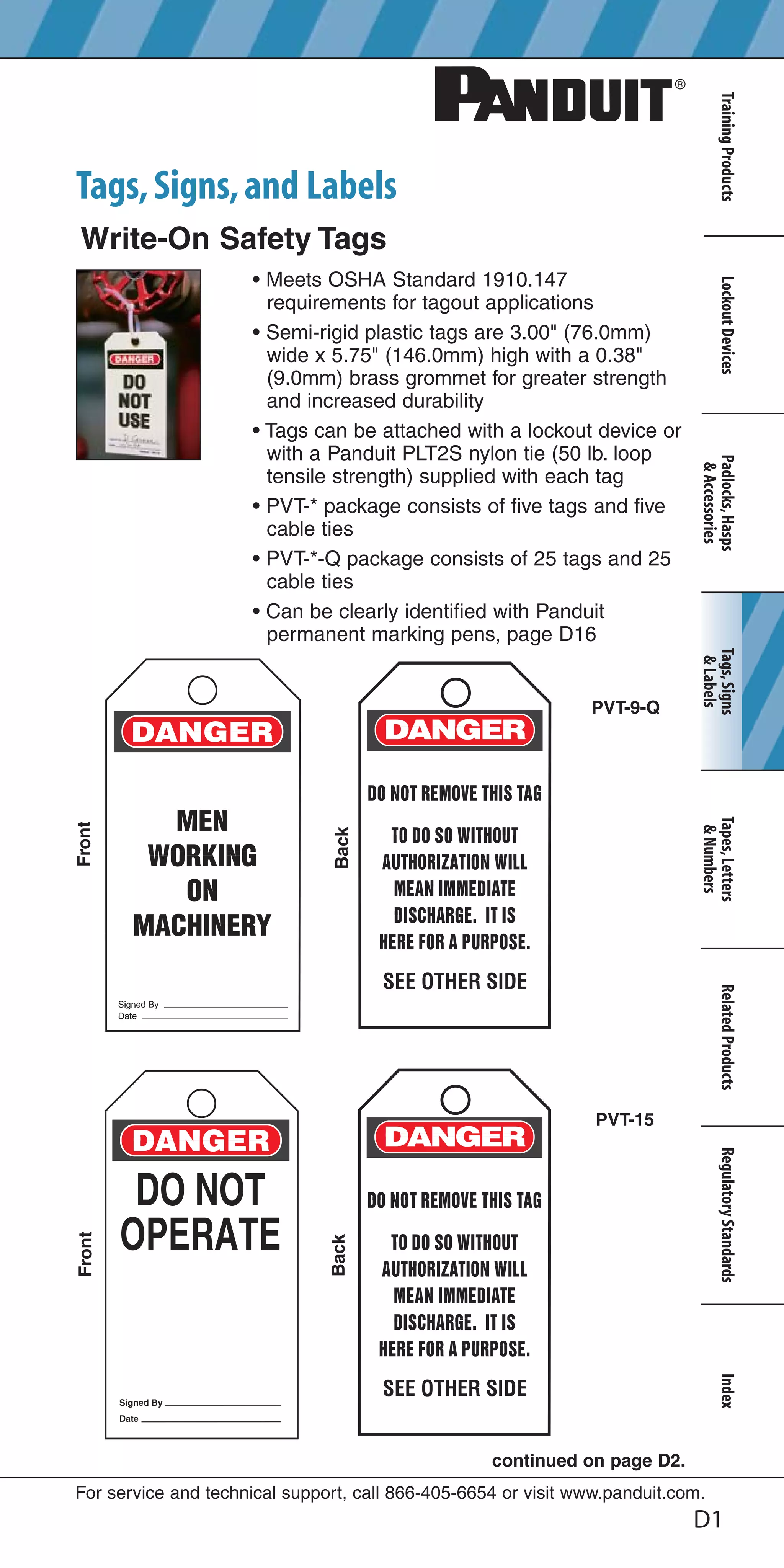 Panduit Lockout Tagout Electrical Safety Catalogue | PDF