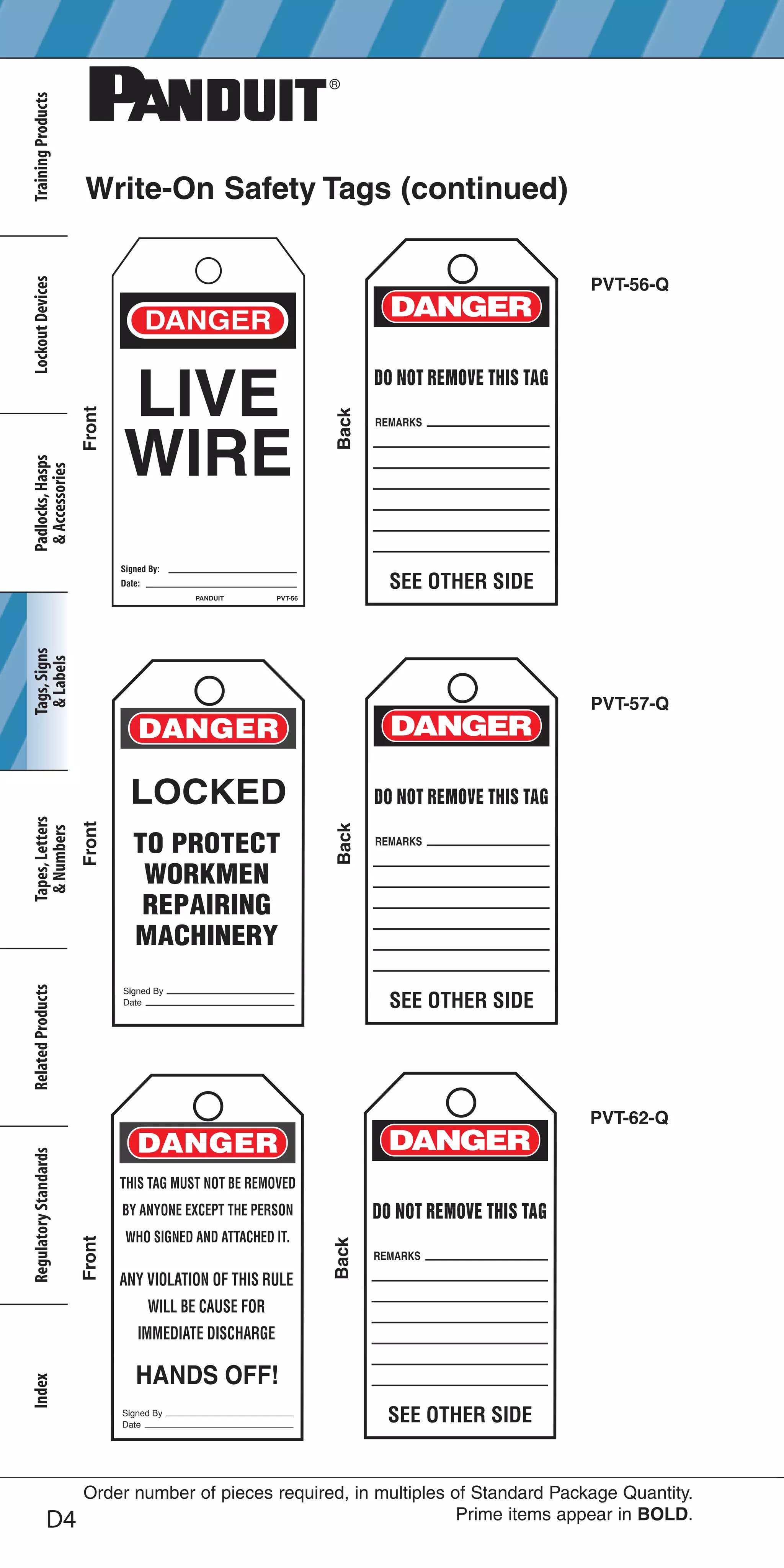 Panduit Lockout Tagout Electrical Safety Catalogue | PDF