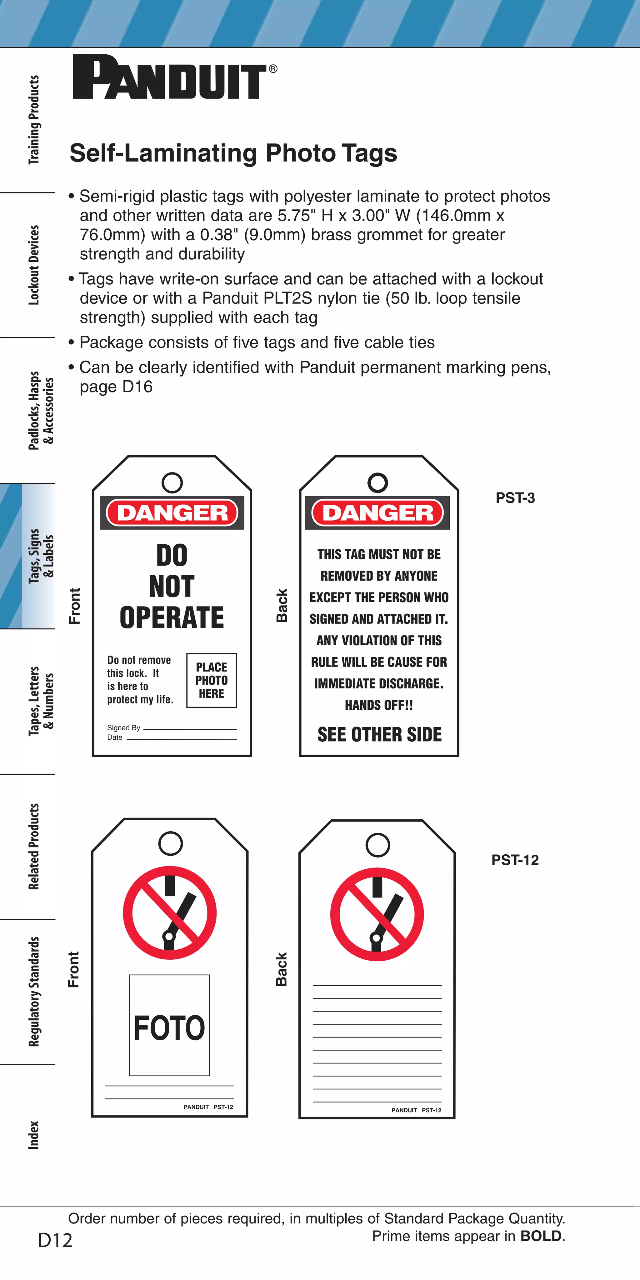 Panduit Lockout Tagout Electrical Safety Catalogue | PDF