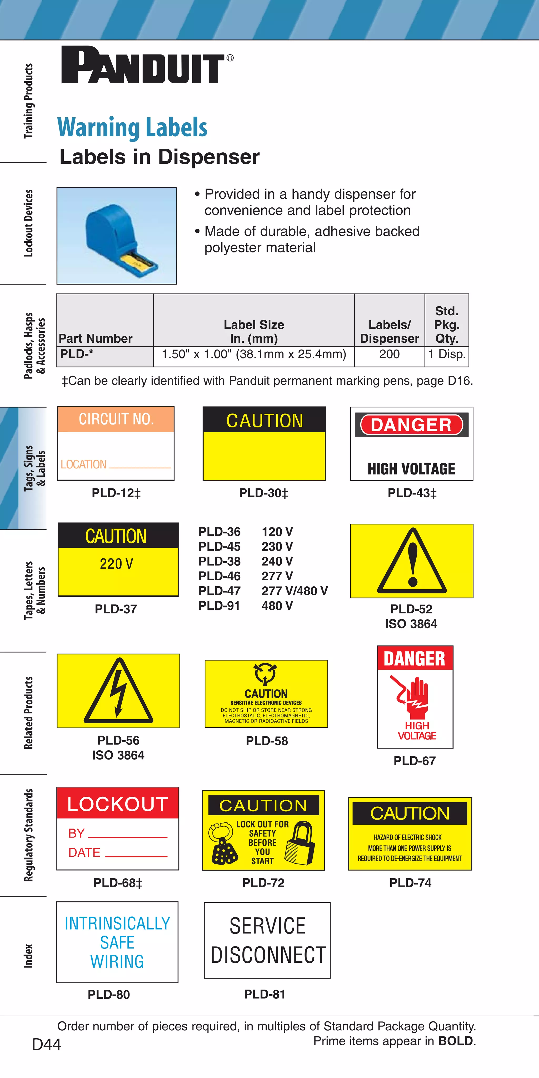 Panduit Lockout Tagout Electrical Safety Catalogue | PDF