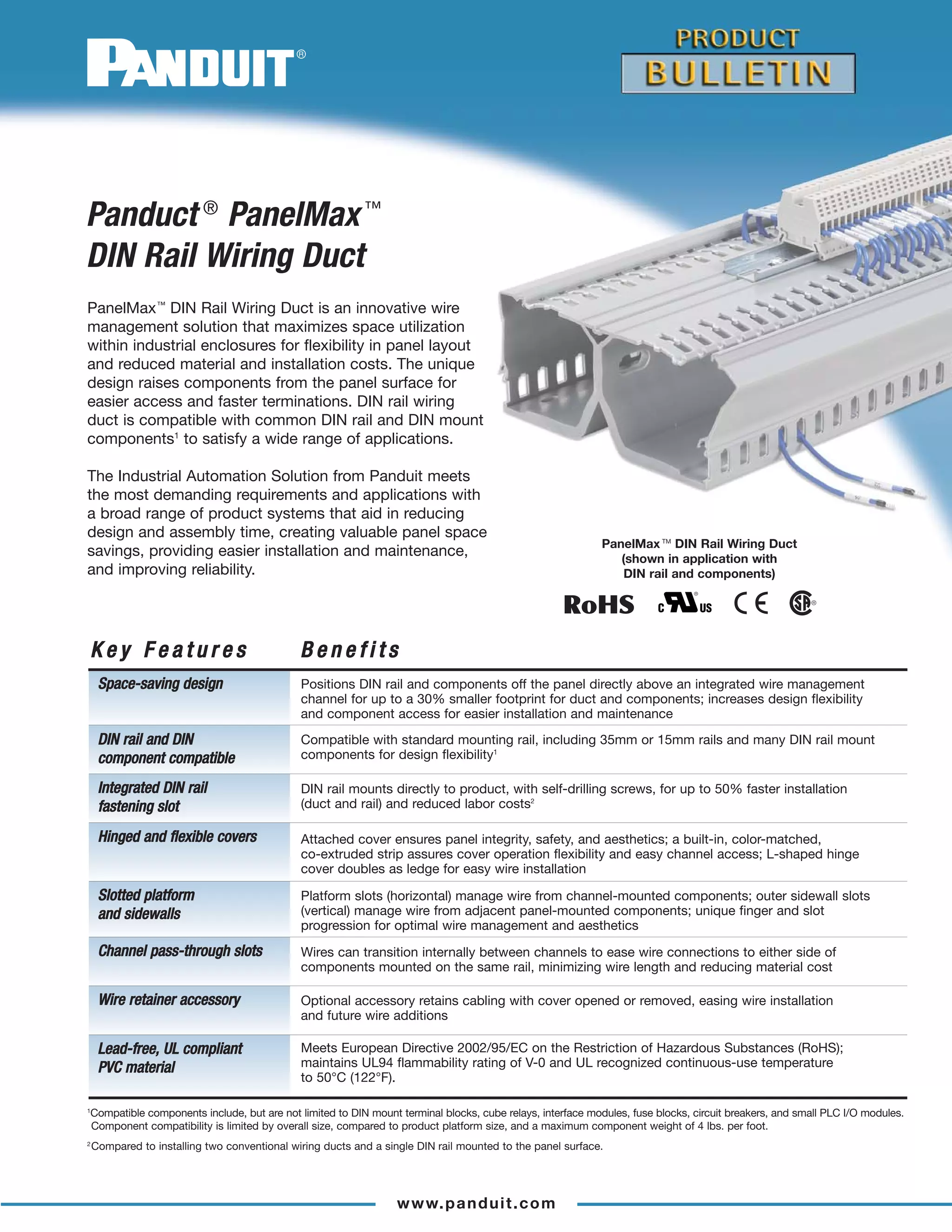 Panduit Cable Wiring Duct Panelmax | PDF