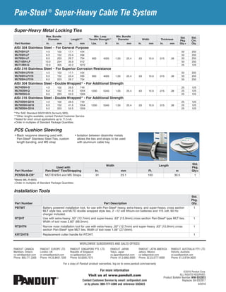 Panduit Pan-Steel Super-Heavy Stainless Steel Cable Tie System | PDF ...