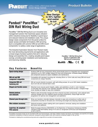 Panduit Panduct PanelMax DIN Rail Wiring Duct | PDF