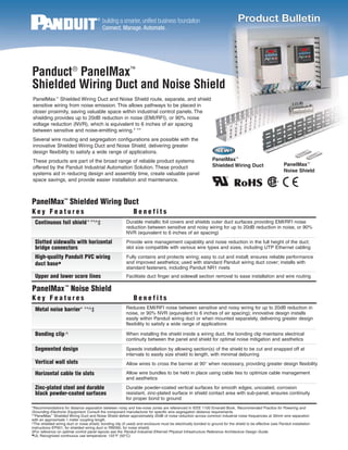 Panduit Panduct PanelMax Shielded Wiring Duct & Noise Shield - EMI/RFI ...