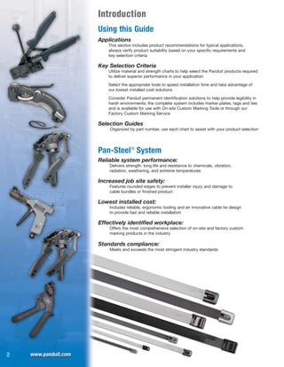 Panduit Pan Steel Cable Ties Strapping Stainless Steel Guide | PDF