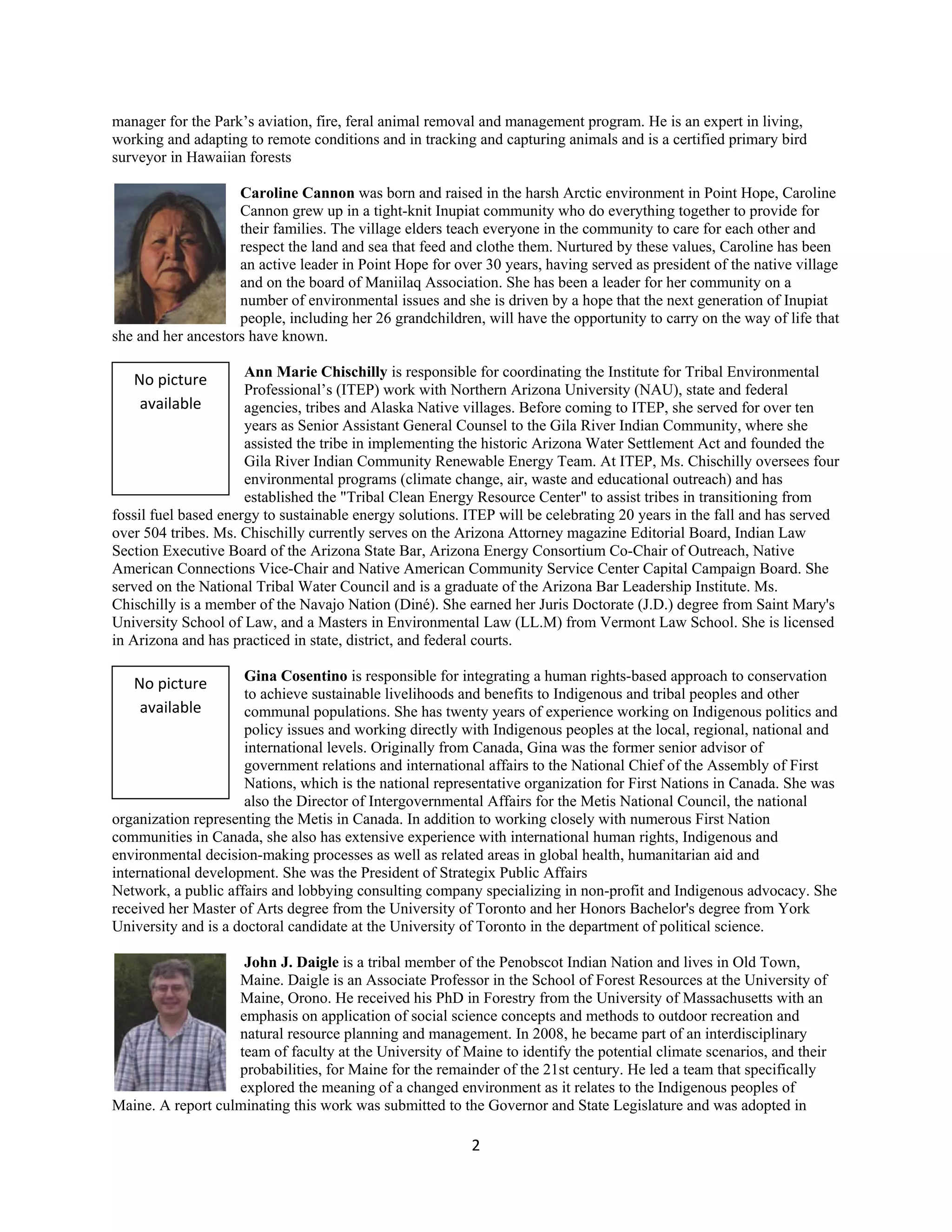 First Stewards Panelist Bios Alphabetical | PDF