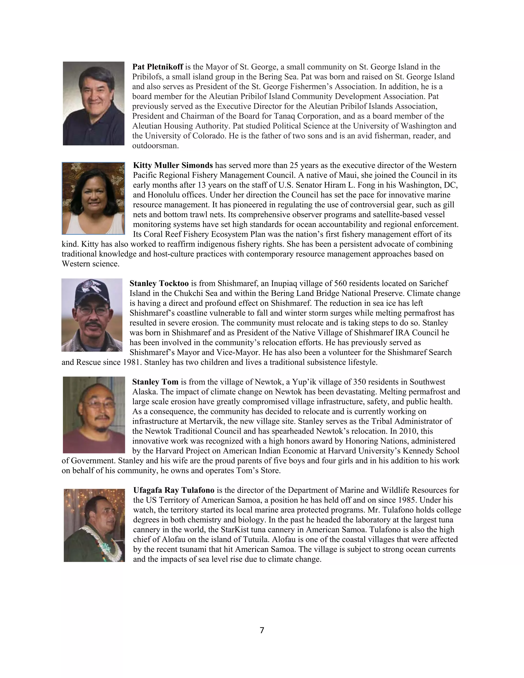 First Stewards Panelist Bios Alphabetical | PDF