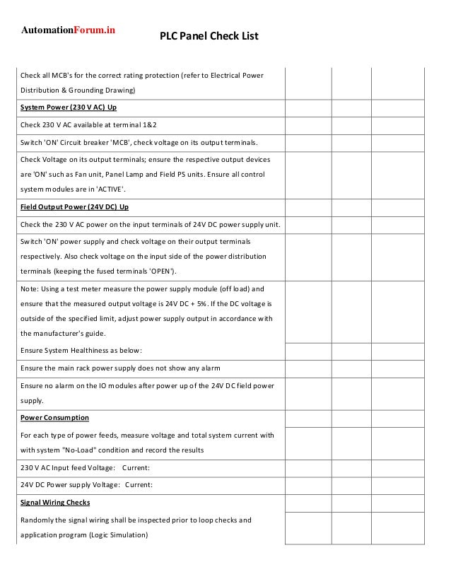 Panel Check list panel-check-list