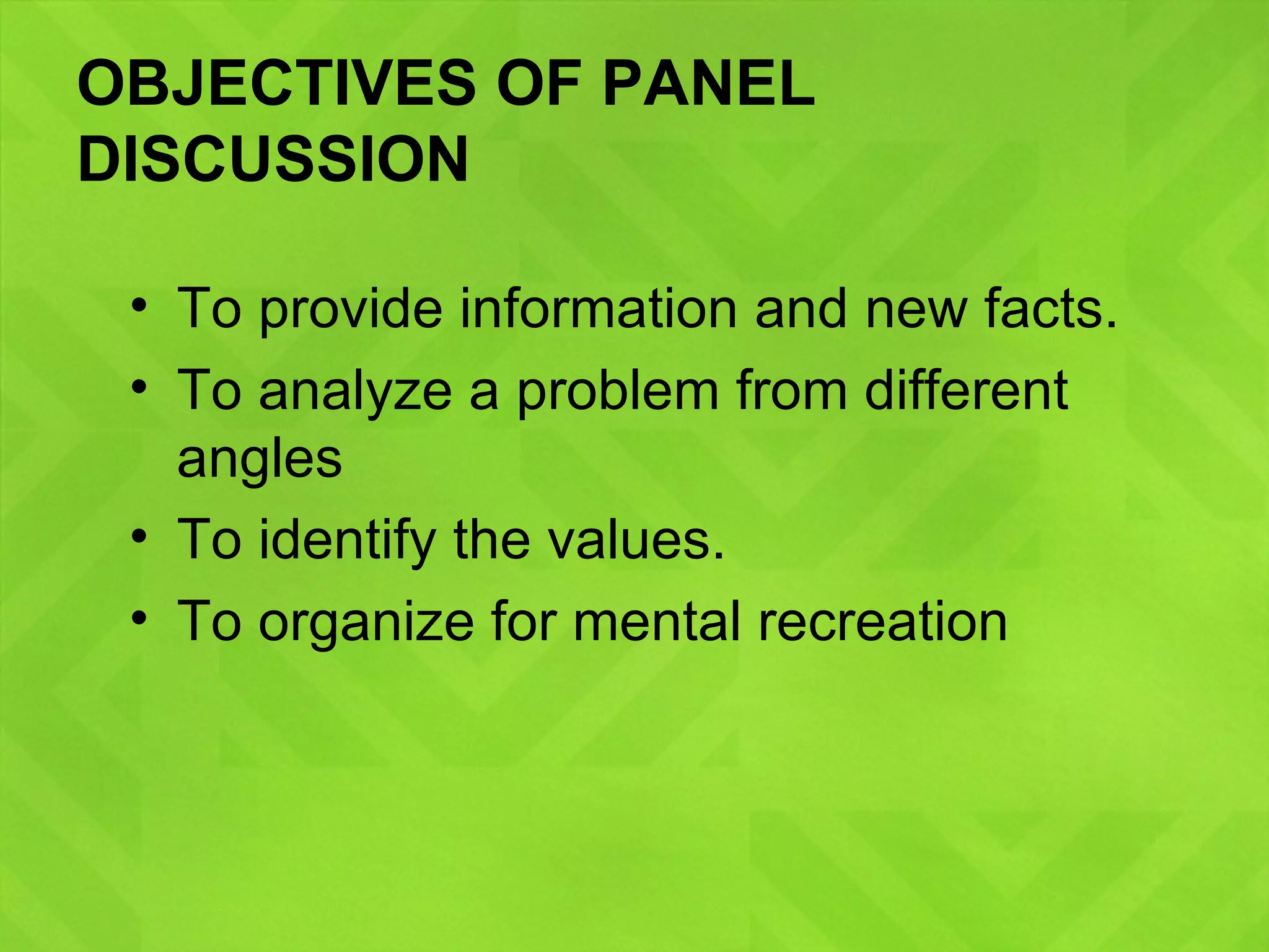 PANEL DISCUSSION | PPT