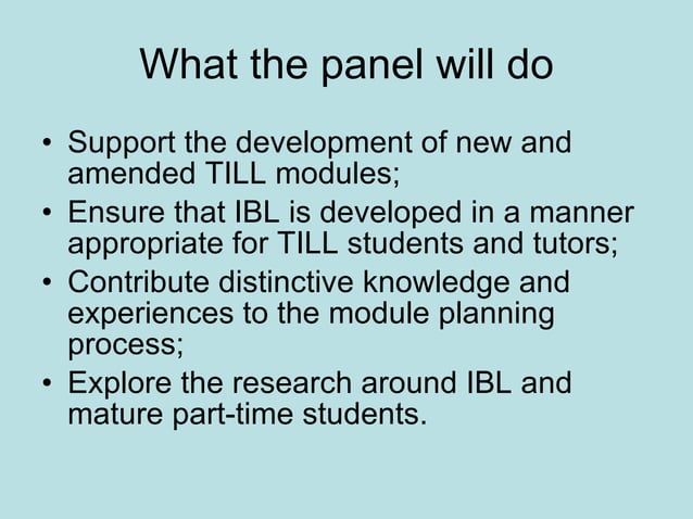 Staff-student module development panel welcome | PPT