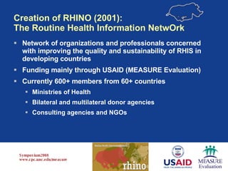 Routine Health Information Network | PPT